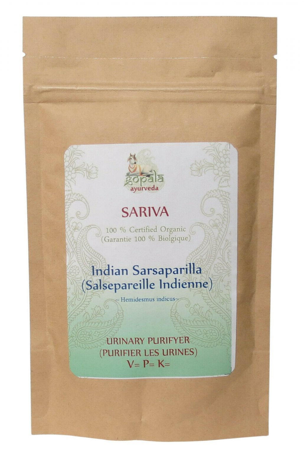 SARIVA (Hemidesmus indicus) gélules et poudre BIO Gopala Ayurveda ...