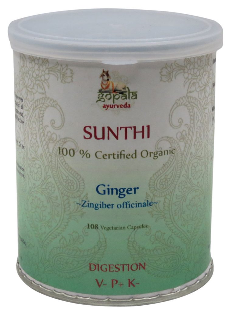 SUNTHI-Gingembre ( Zingiber officinale) gélules et poudre BIO Gopala ...